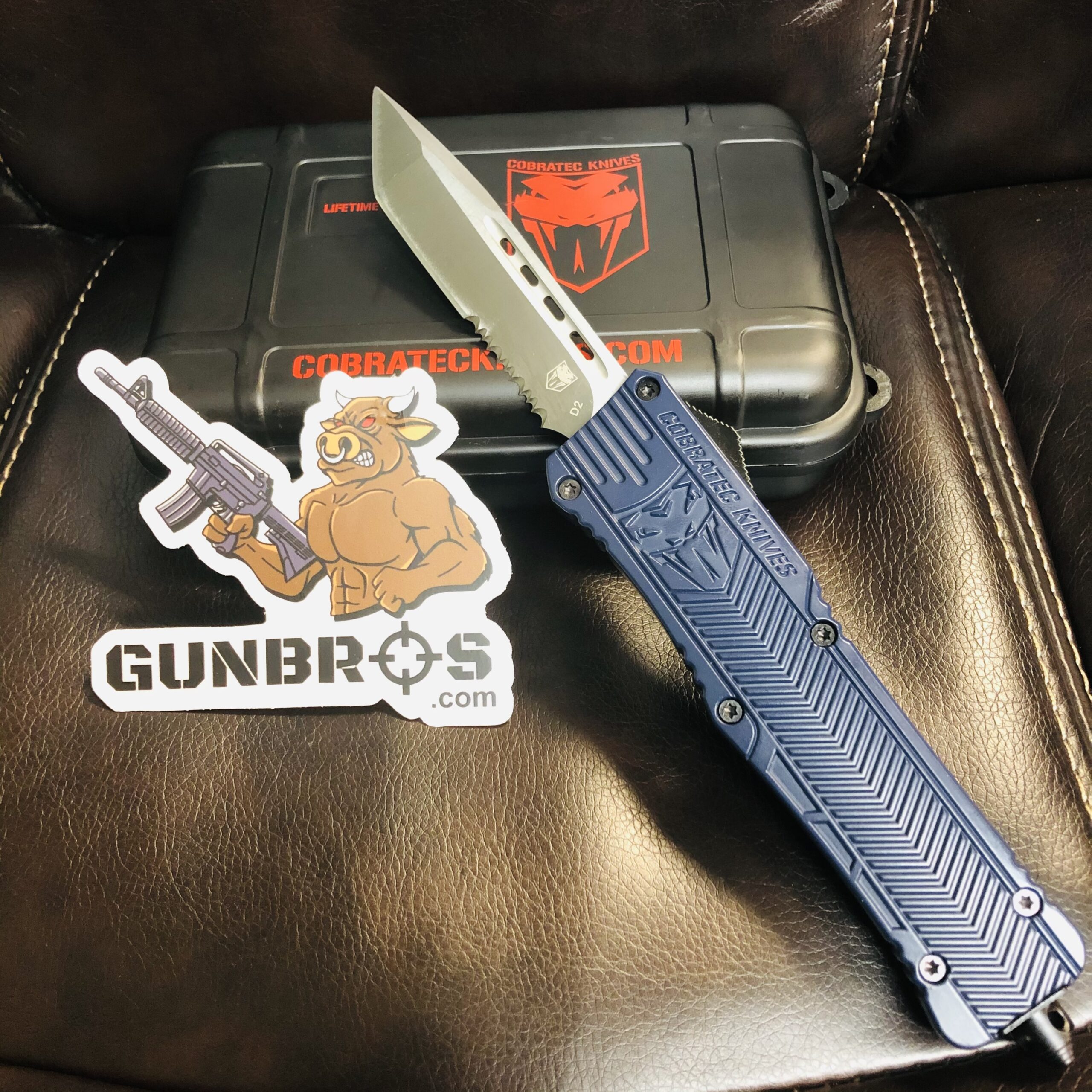 CobraTec OTF Knife CTK-1 Blue - GUNTALK [10 Spot] - GUNBROS