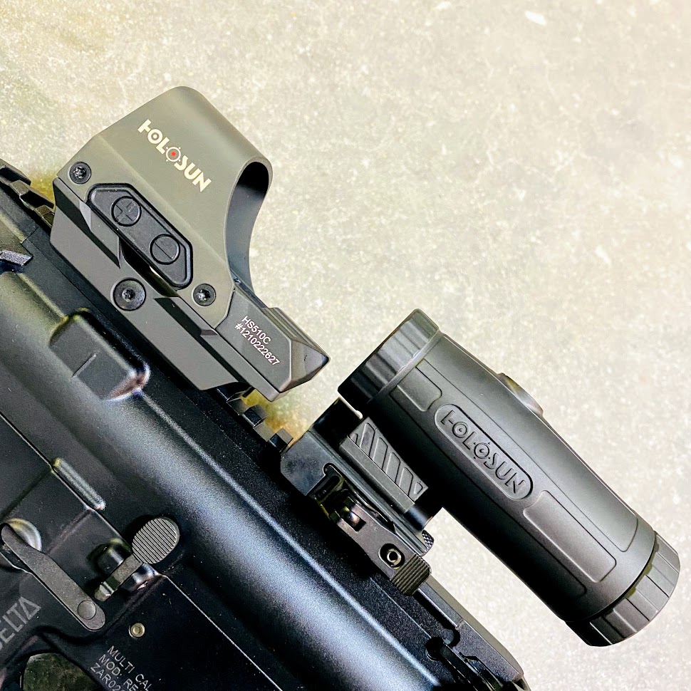 Holosun HS510C Reflex Optic w/ HM3X Flip Up Magnifier - GUNTALK [10 ...