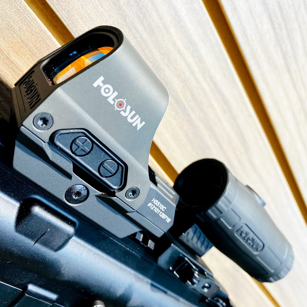 Holosun HS510C Red Dot w/ HM3X Flip Over Magnifier - GUNTALK [10 SPOT ...