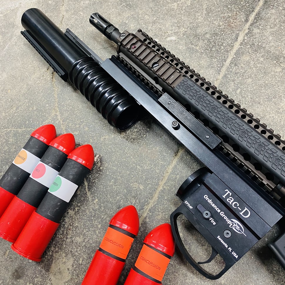 Tac-D M203 37mm Under Barrel Launcher w/ Concussion & Smoke Rounds ...