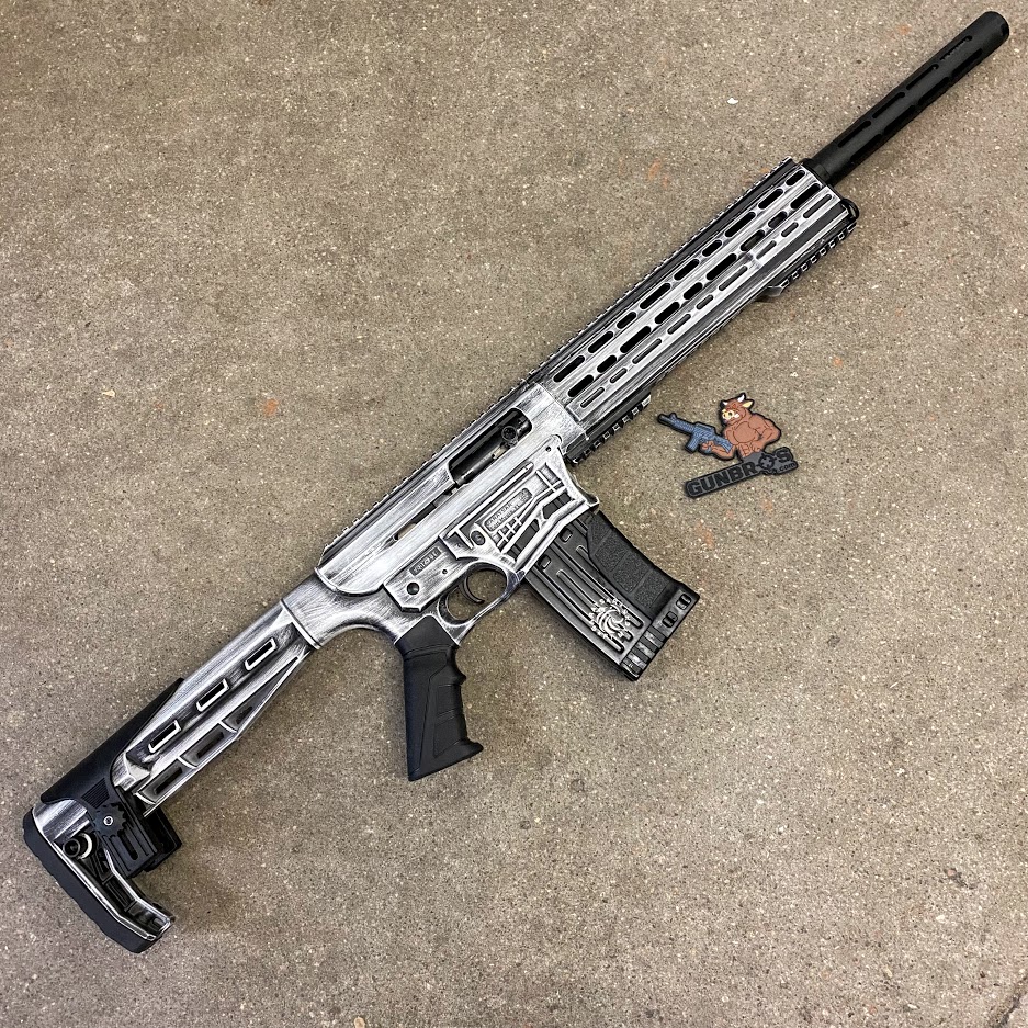 Garaysar FEAR AR12 12ga Battleworn White - GUNTICKETS [10 SPOT] - GUNBROS