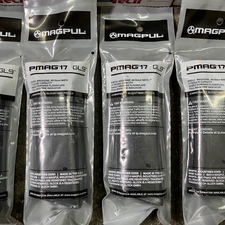 300rds MaxxTech 9mm 5 Magpul PMAG 17rd Glock Mags & ETS Speed Loader ...