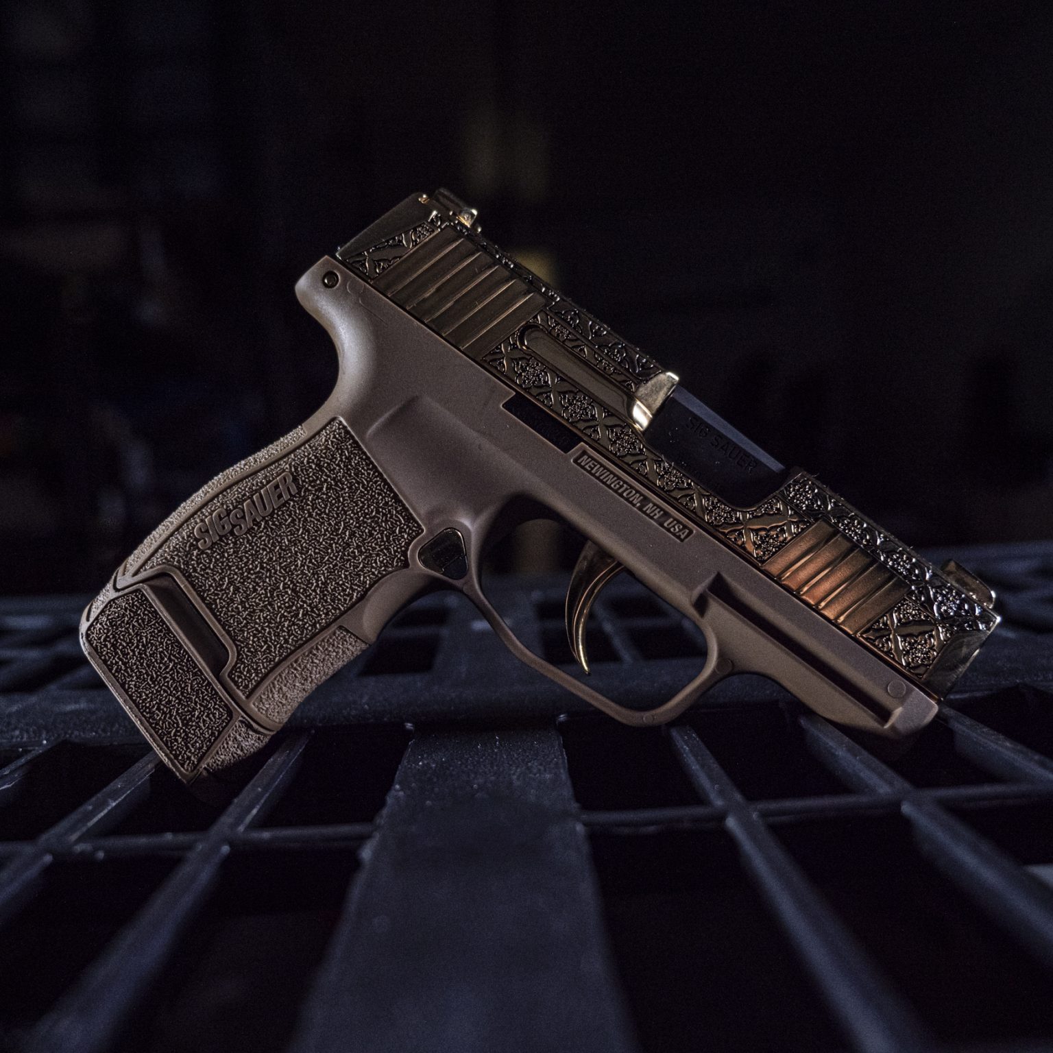 24K Gold Sig Sauer P365 9mm - GUNTICKETS [100 SPOT] - GUNBROS