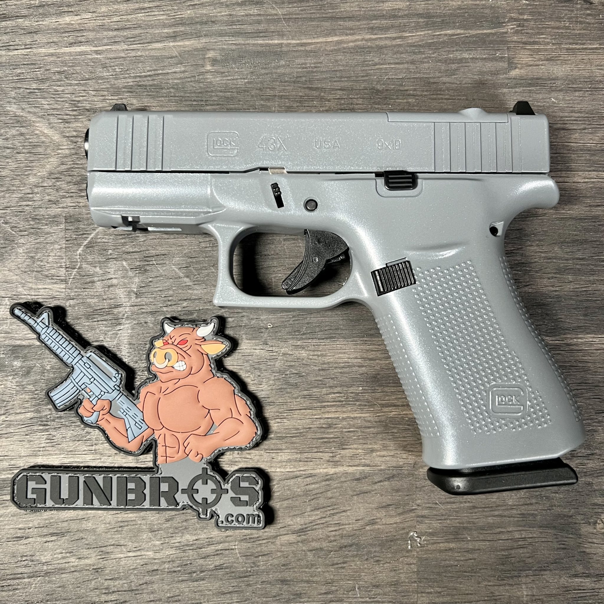Glock G43X MOS 9mm Silver Cerakote - GUNTICKETS [10 SPOT] - GUNBROS