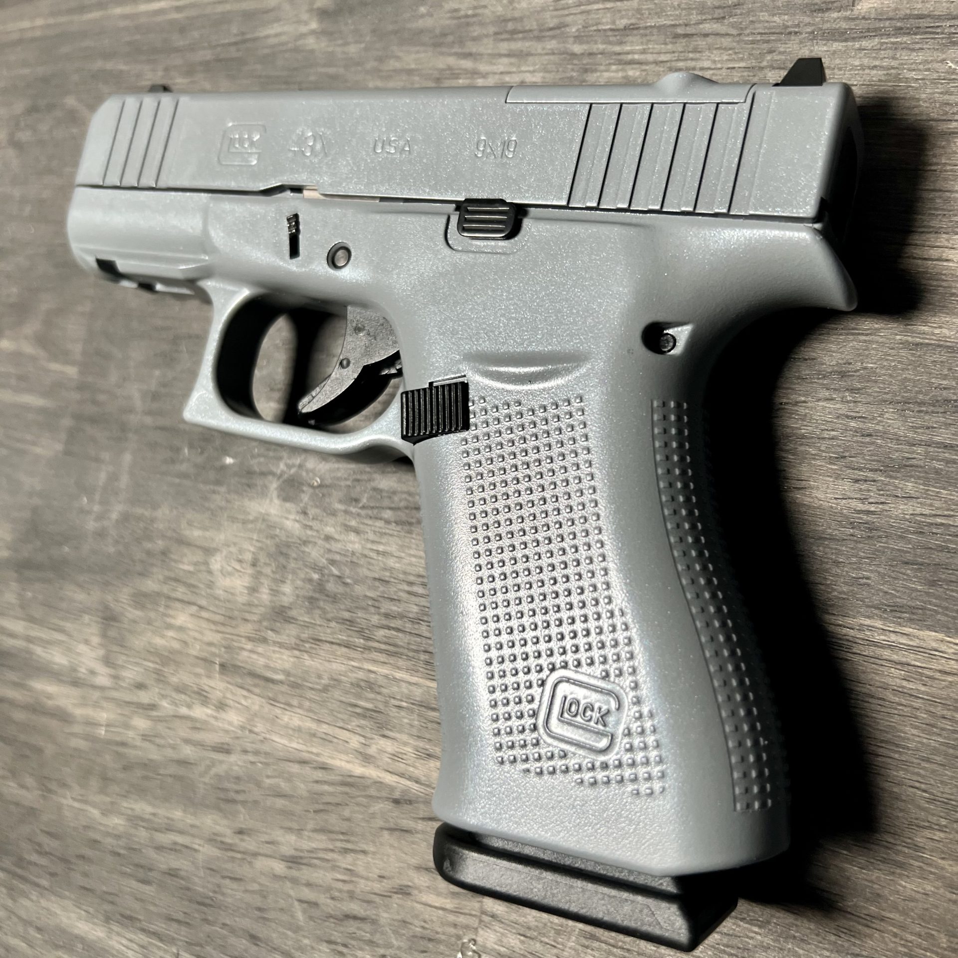Glock G43X MOS 9mm Silver Cerakote - GUNTICKETS [10 SPOT] - GUNBROS