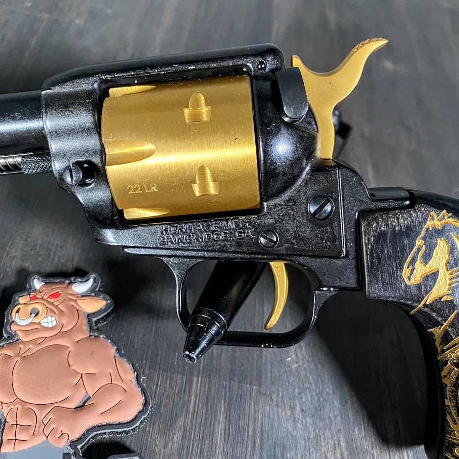 Heritage Rough Rider 4.75" .22LR Gold Horseshoe - GUNTICKETS [10 SPOT ...