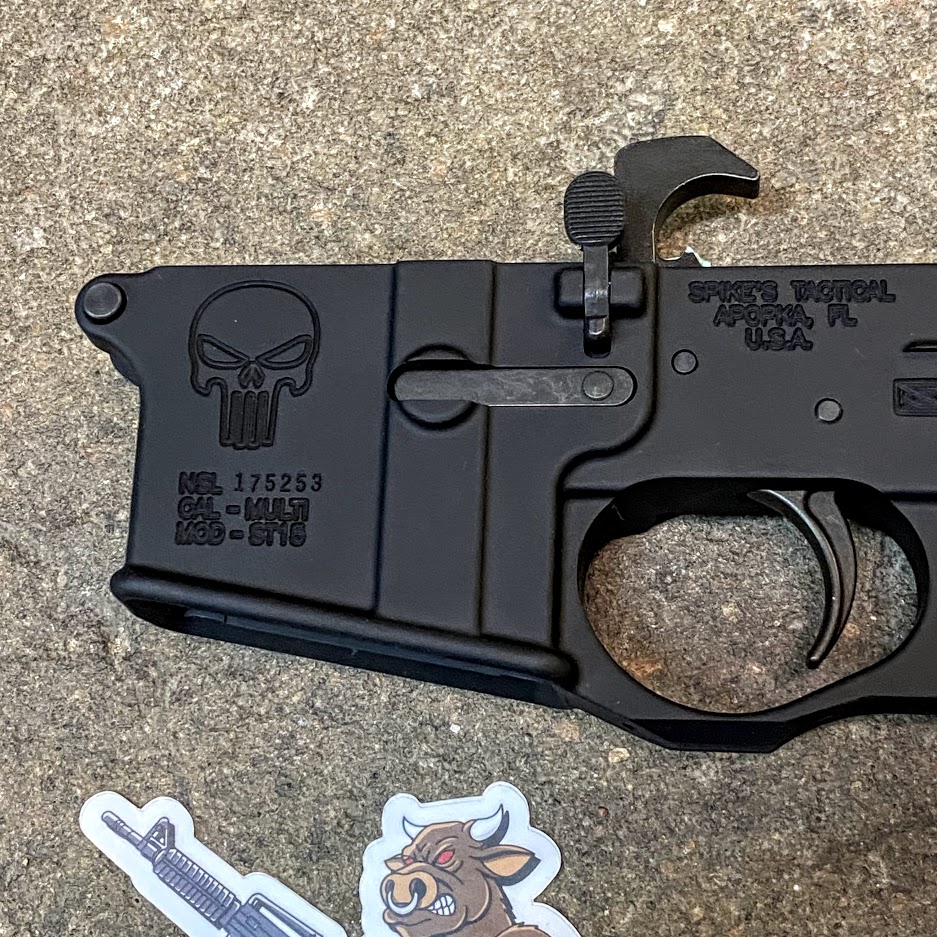 Spikes Tactical Complete Punisher AR15 Lower - GUNTICKETS [10 SPOT ...