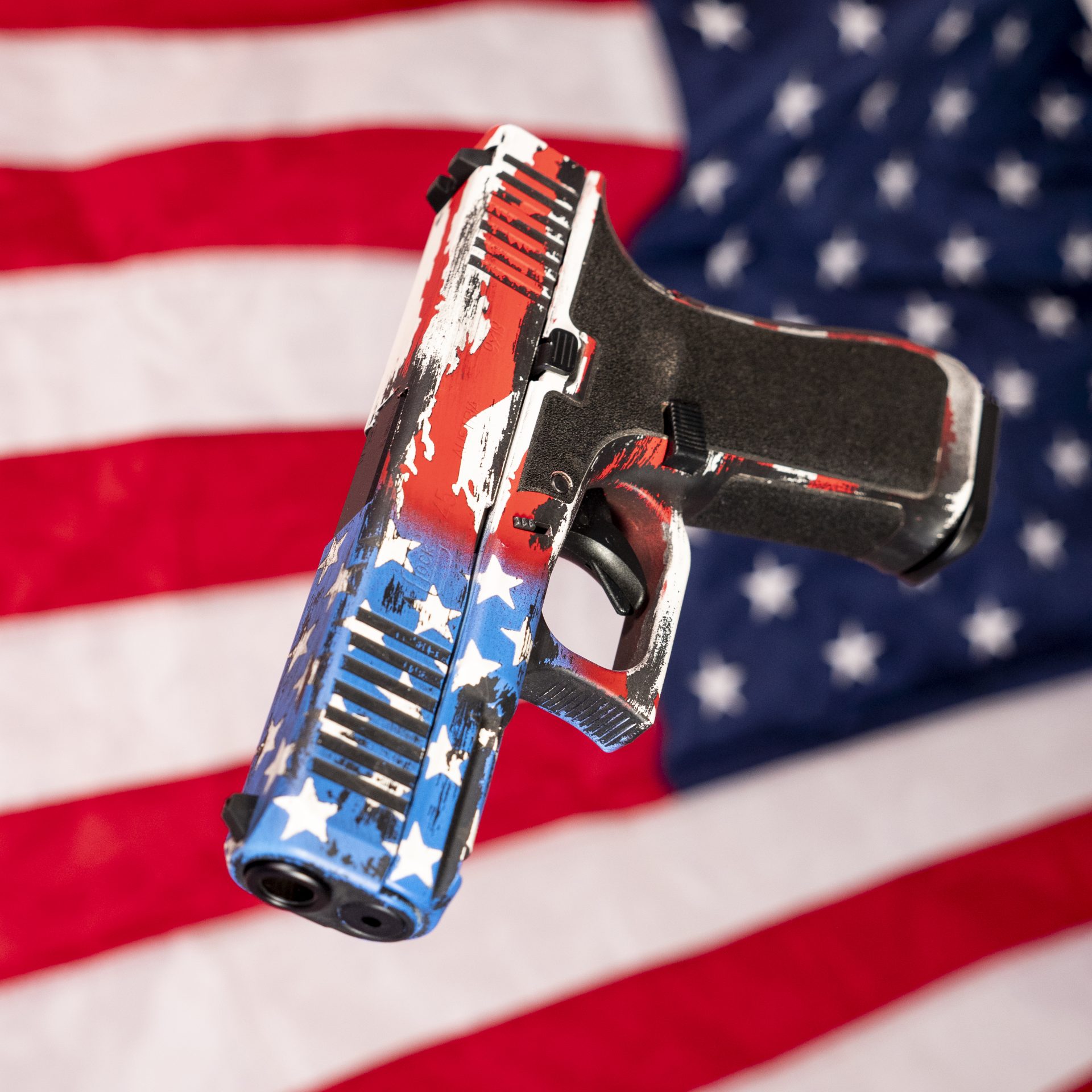 GUNBROS Custom Glock 45 9mm American Flag - GUNTICKETS [100 SPOT] - GUNBROS