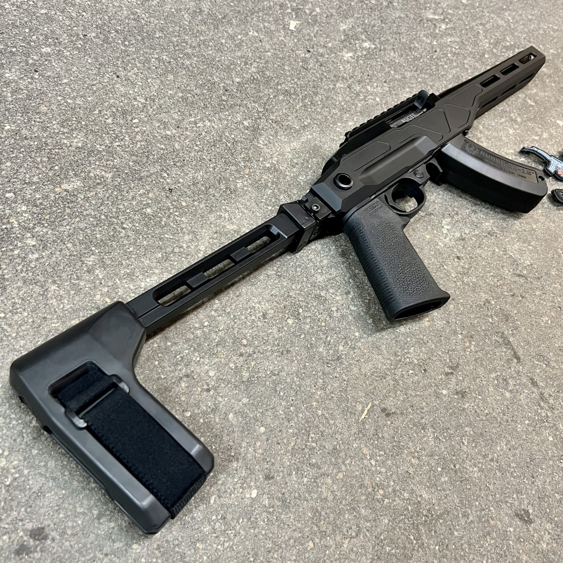 Ruger .22LR Charger w/ Enoch Industries Deep Six Chassis & SB Folding ...