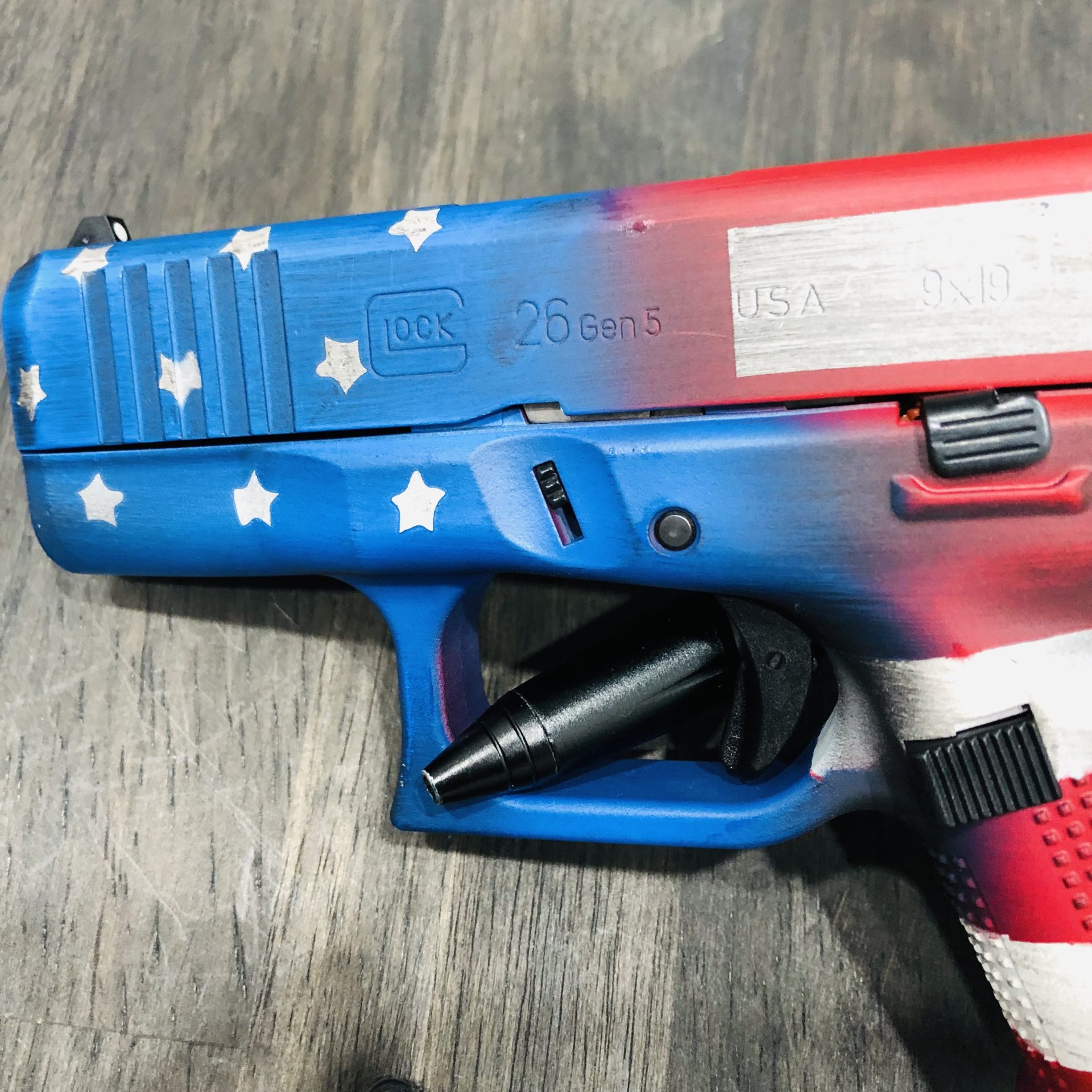 Glock 26 Gen 5 Red White Blue W/Holster 9mm - GUNTICKETS [10 SPOT ...