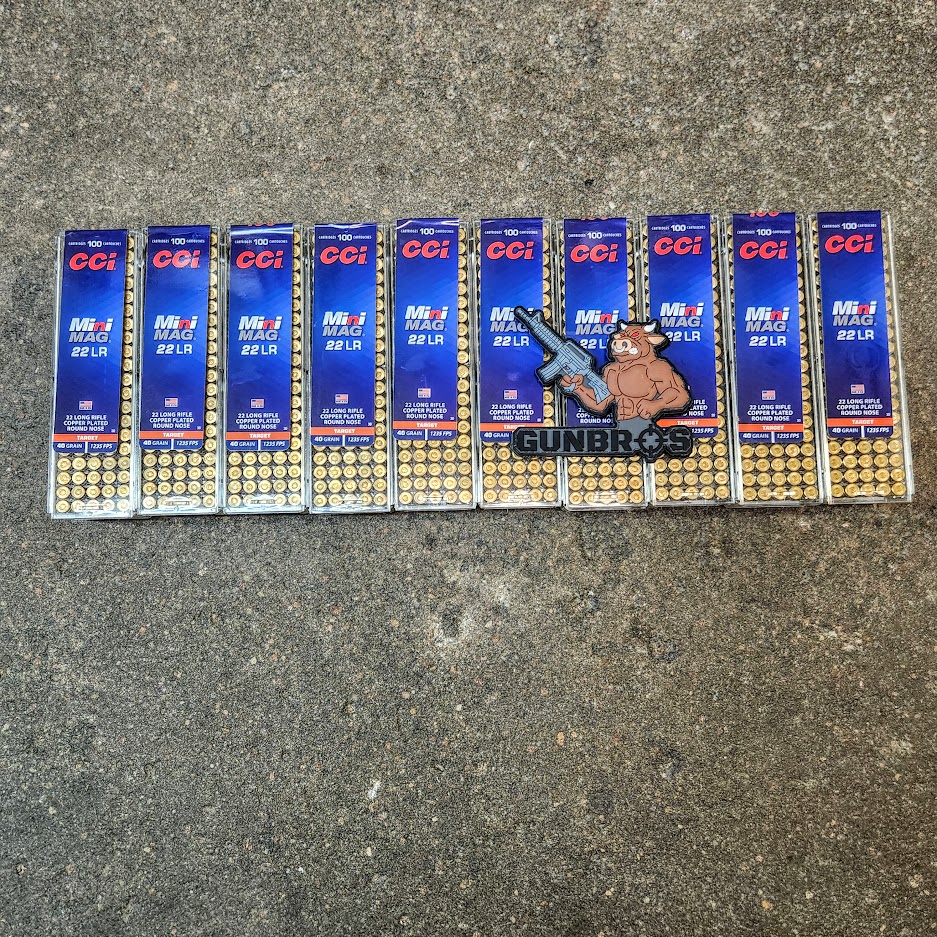 1000rds CCI Mini Mag .22LR - GUNTICKETS [10 SPOT] - GUNBROS