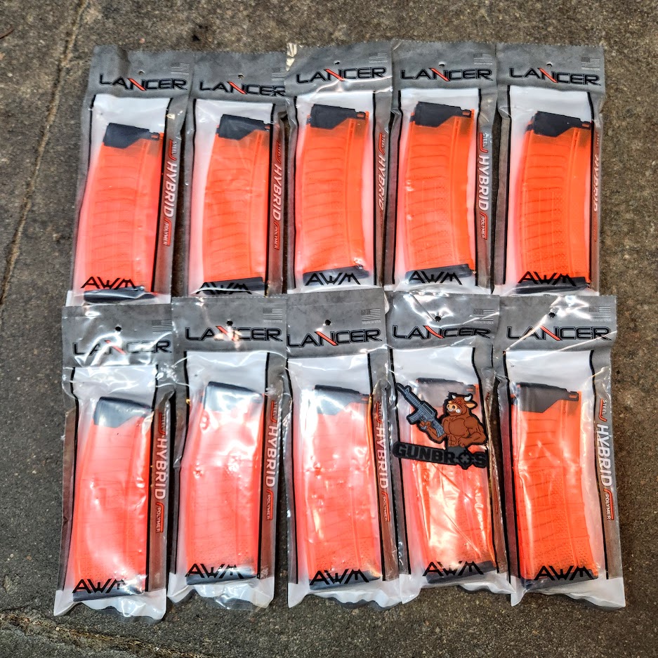 10pk Lancer L5 AR15 30rd Translucent Orange Magazines - GUNTICKETS [10 ...