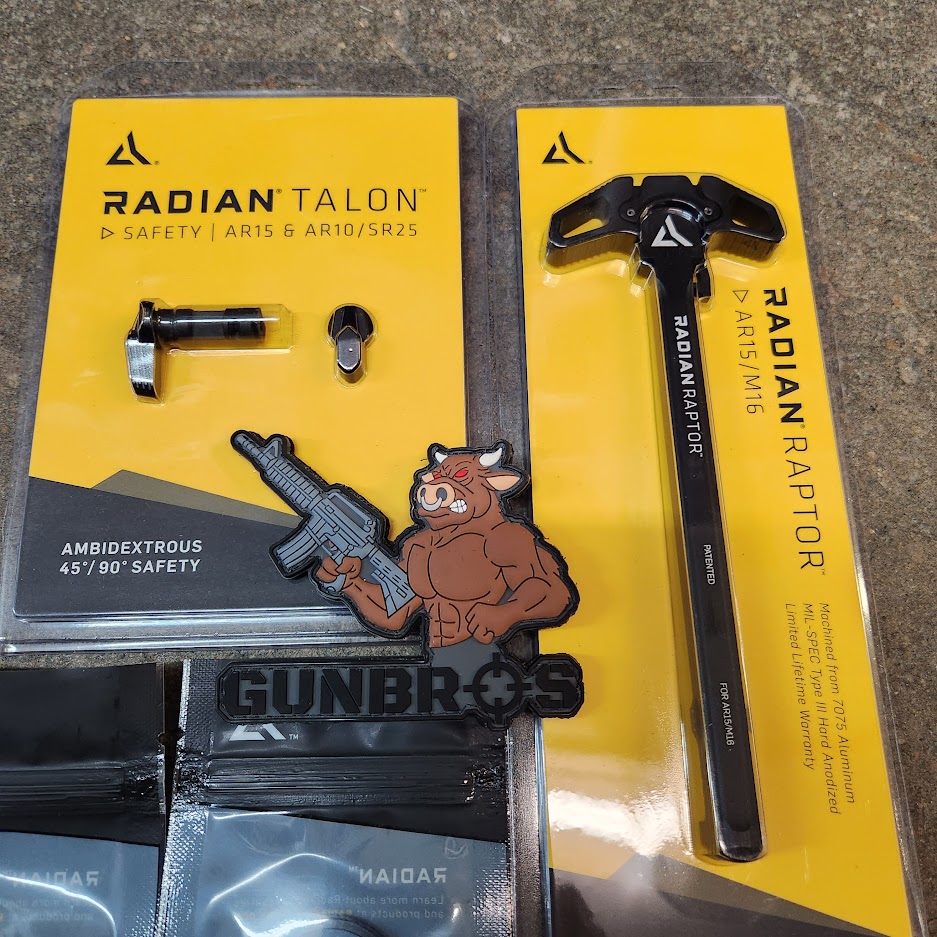 Radian AR15 Parts Bundle (Charging Handle, Safety Selector, End Plate ...