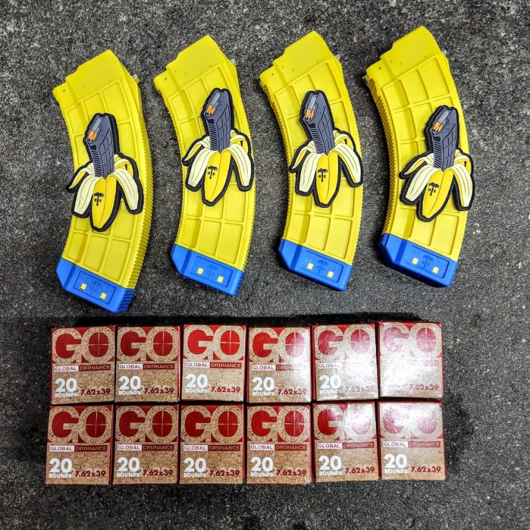 4 Pack US Palm Banana AK47 Magazines w/ 240rds Global Ordnance 7 ...