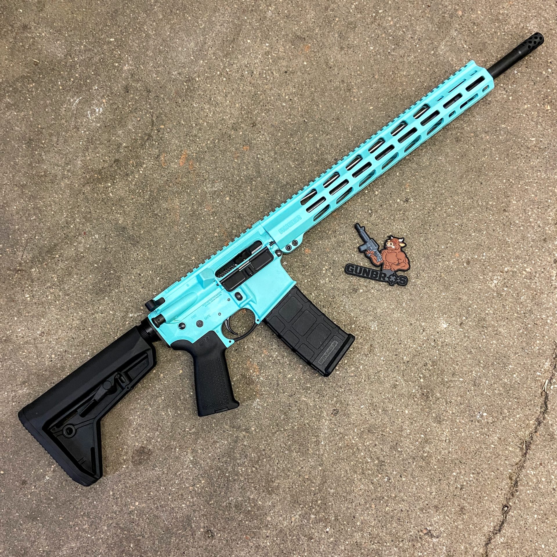 Ruger AR-556 5.56 NATO Robin's Egg Blue Cerakote - GUNTICKETS [20 SPOT ...