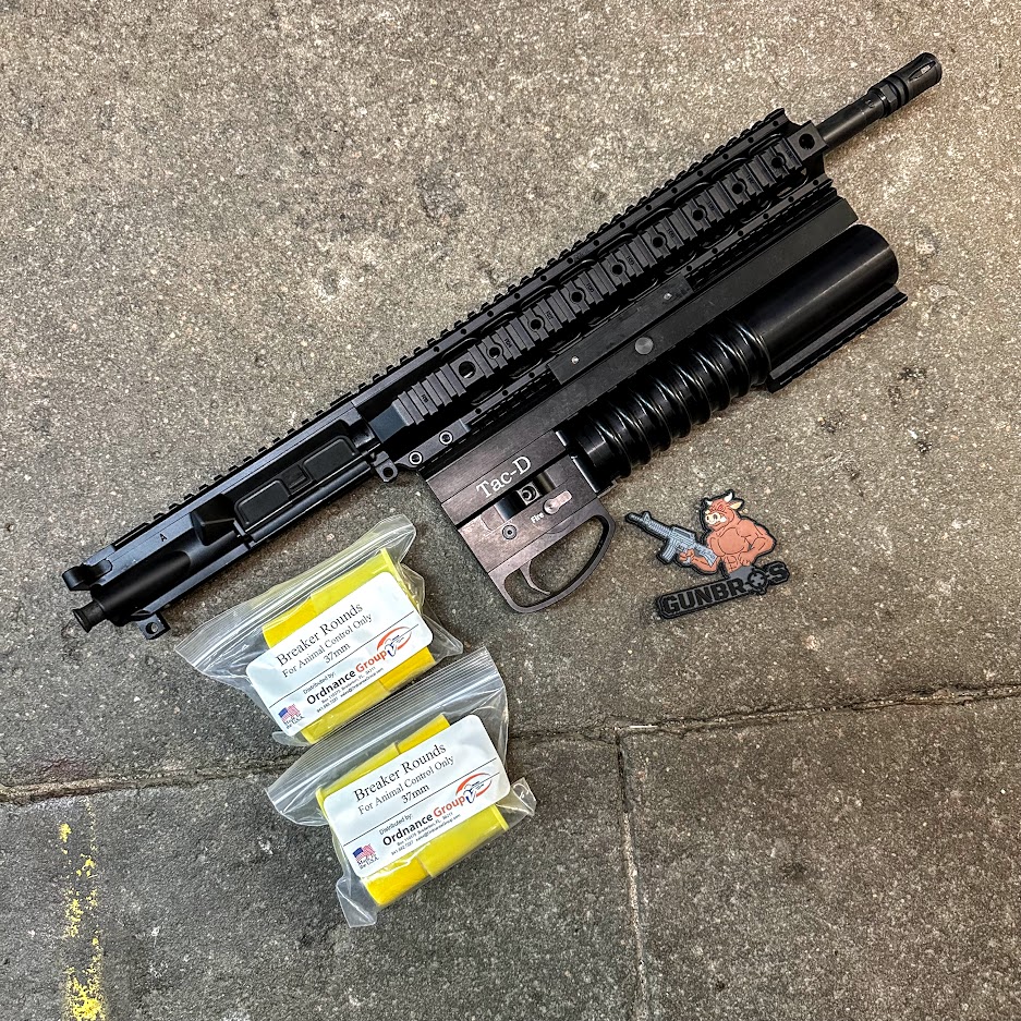 DPMS 16" 5.56mm Quad Rail Complete Upper w/ 37mm Launcher & 4 Breaker ...