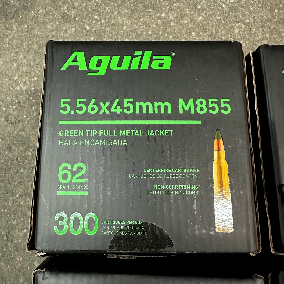 1200rds Aguila 5.56mm M855 Green Tip - GUNTICKETS [10 SPOT] - GUNBROS