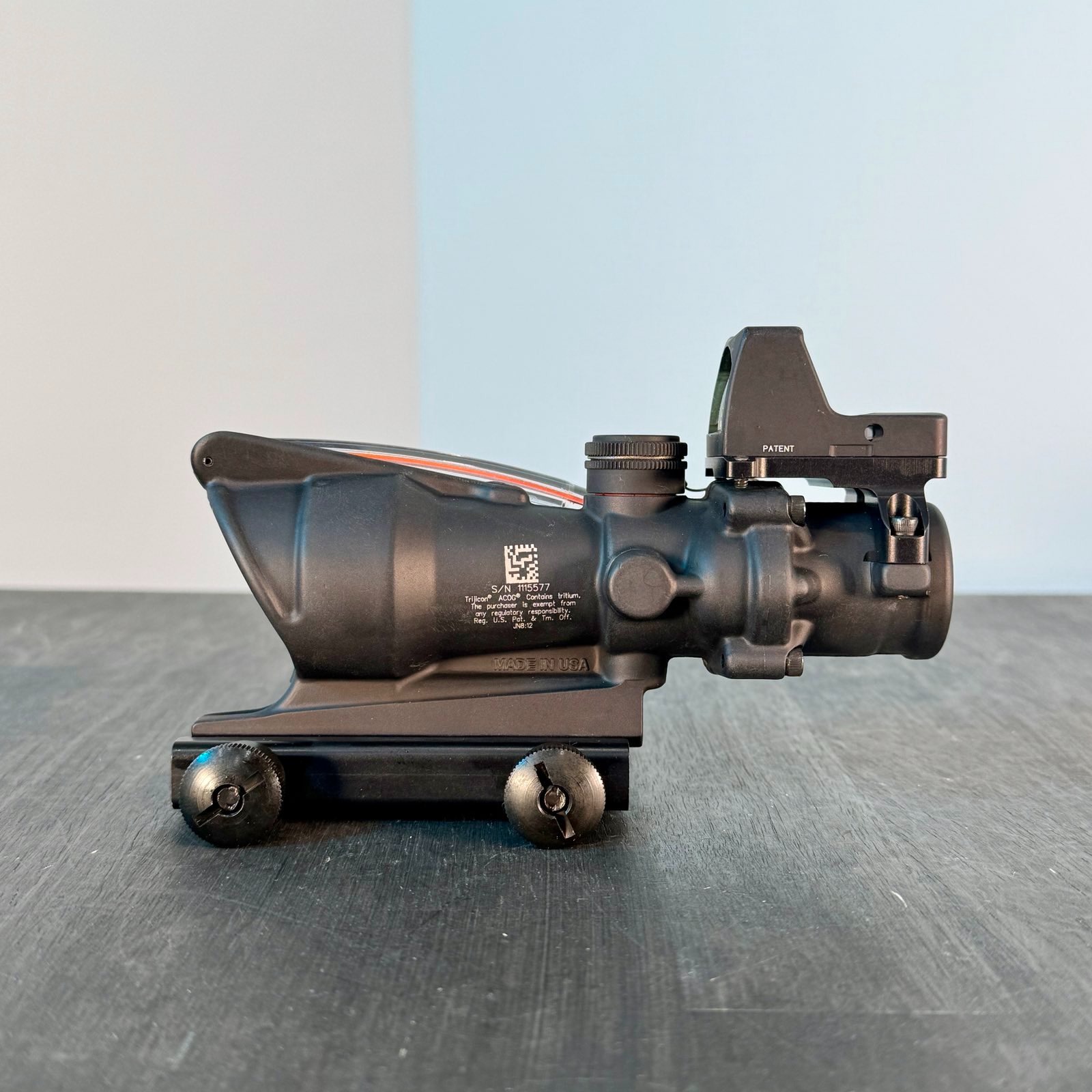 Trijicon ACOG 4x32 Red Chevron .223 w/ 3.25 MOA RMR Type 2 - GUNTICKETS ...