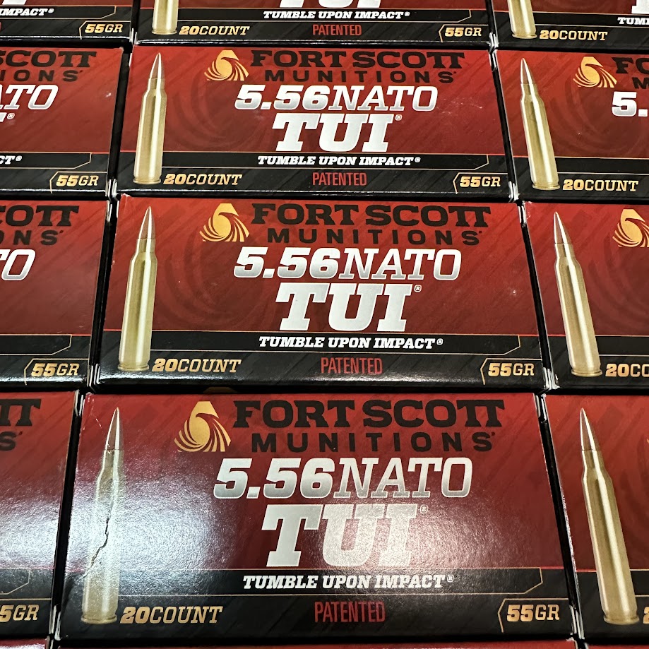 500rds Fort Scott Munitions 5.56mm 55gr Tumble Upon Impact (TUI ...