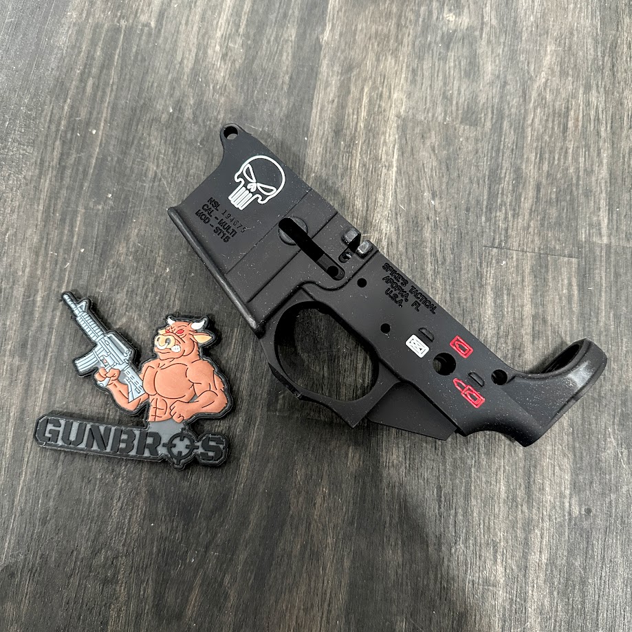 Spikes Punisher Color Filled Stripped AR15 Lower - GUNTICKETS [10 SPOT ...