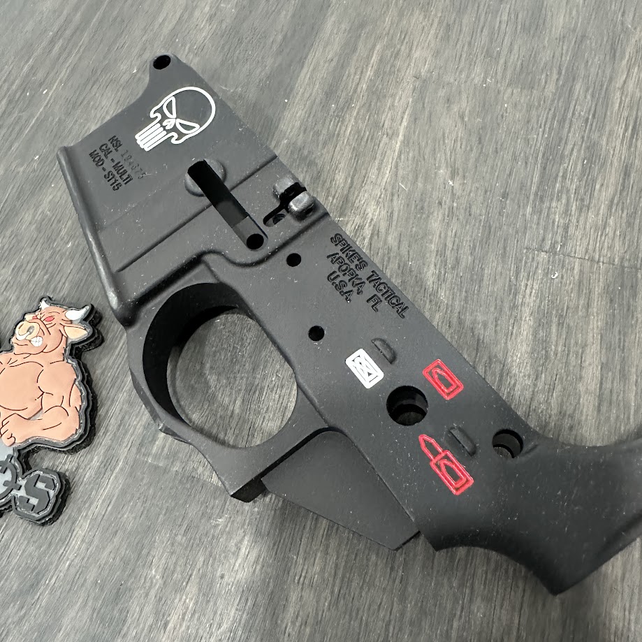 Spikes Punisher Color Filled Stripped AR15 Lower - GUNTICKETS [10 SPOT ...