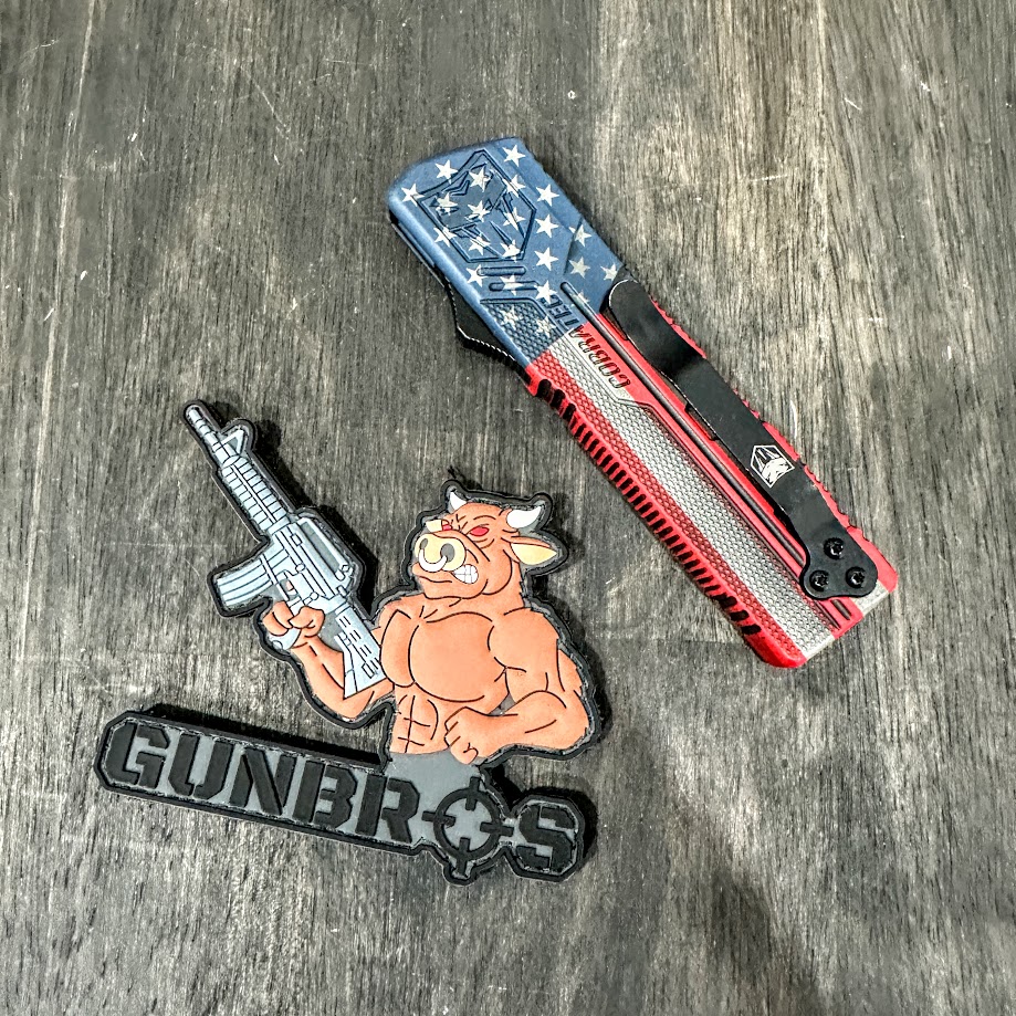 Cobratec American Flag Cerakote OTF Knife - GUNTICKETS [10 SPOT] - GUNBROS