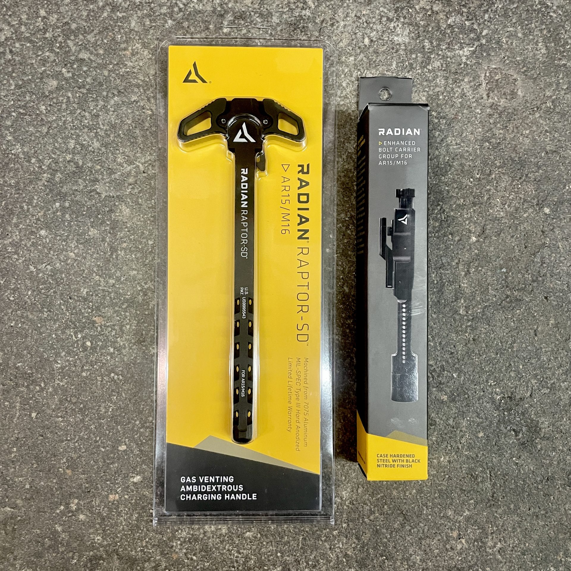 Radian Raptor-SD AR15 Charging Handle & Radian Bolt Carrier Group ...