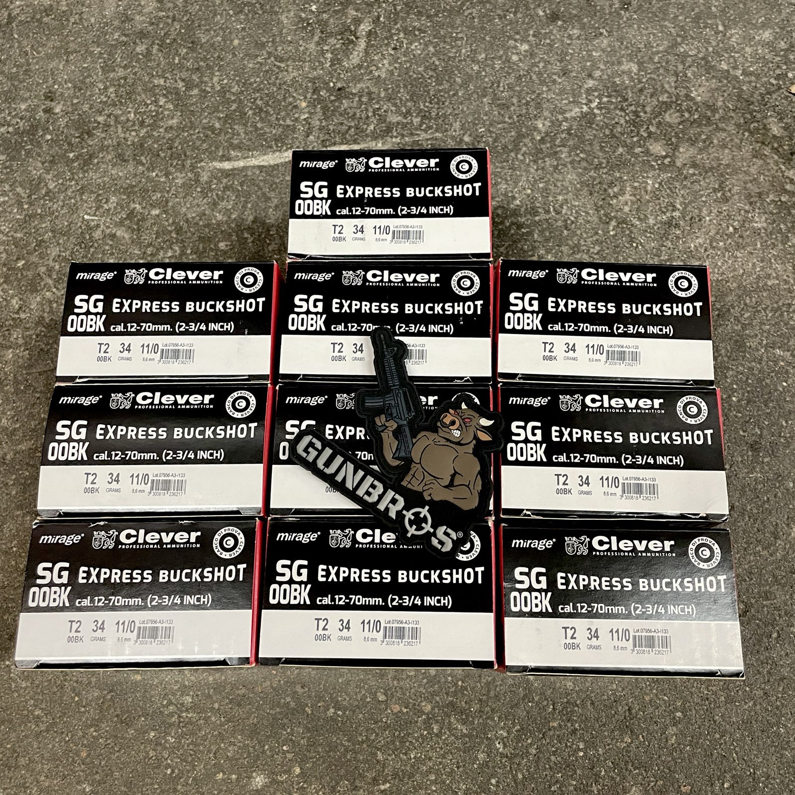 250rds Clever 12GA 00 Buckshot - GUNTICKETS [10 SPOT] - GUNBROS