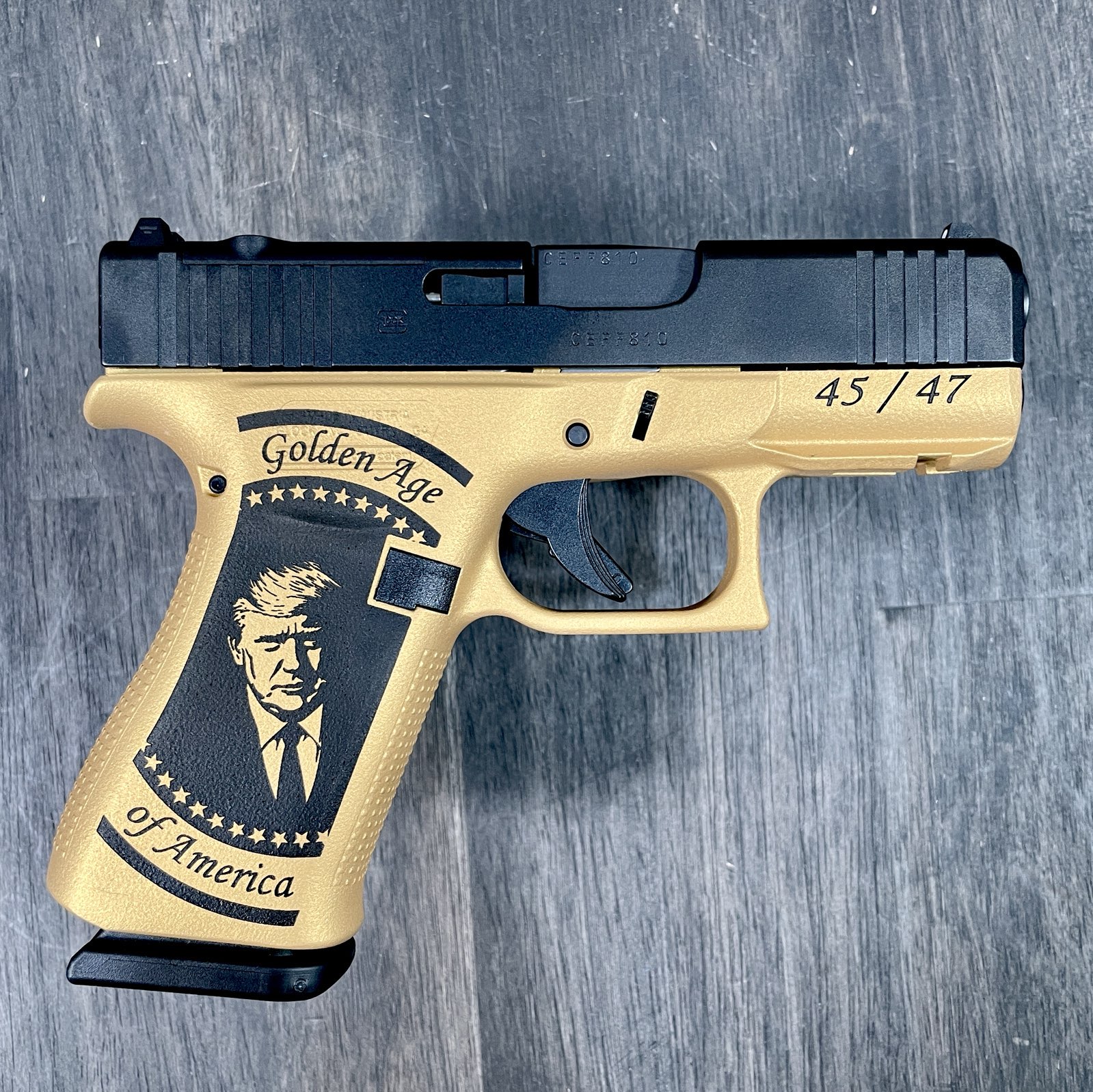 Glock 43X Trump Golden Age 9mm - GUNTICKETS [10 SPOT] - GUNBROS
