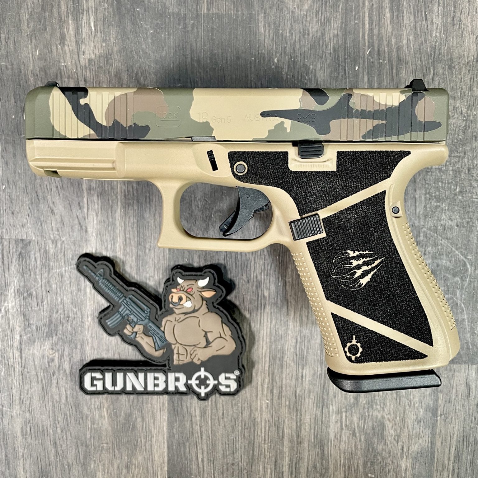 Glock 19 Gen 5 "Warclaw" Camo 9mm - GUNTICKETS [20 SPOT] - GUNBROS