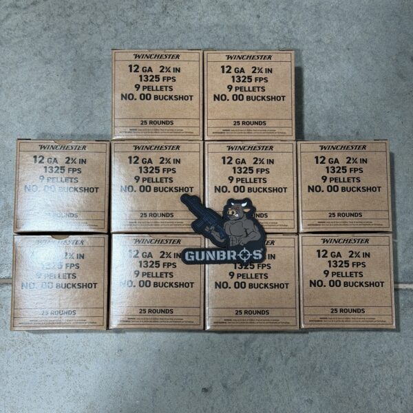 250rds Winchester Military Grade 12GA 00 Buck Shot - GUNTICKETS [10 ...