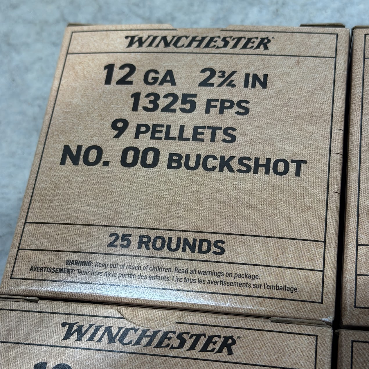 250rds Winchester Military Grade 12GA 00 Buck Shot - GUNTICKETS [10 ...